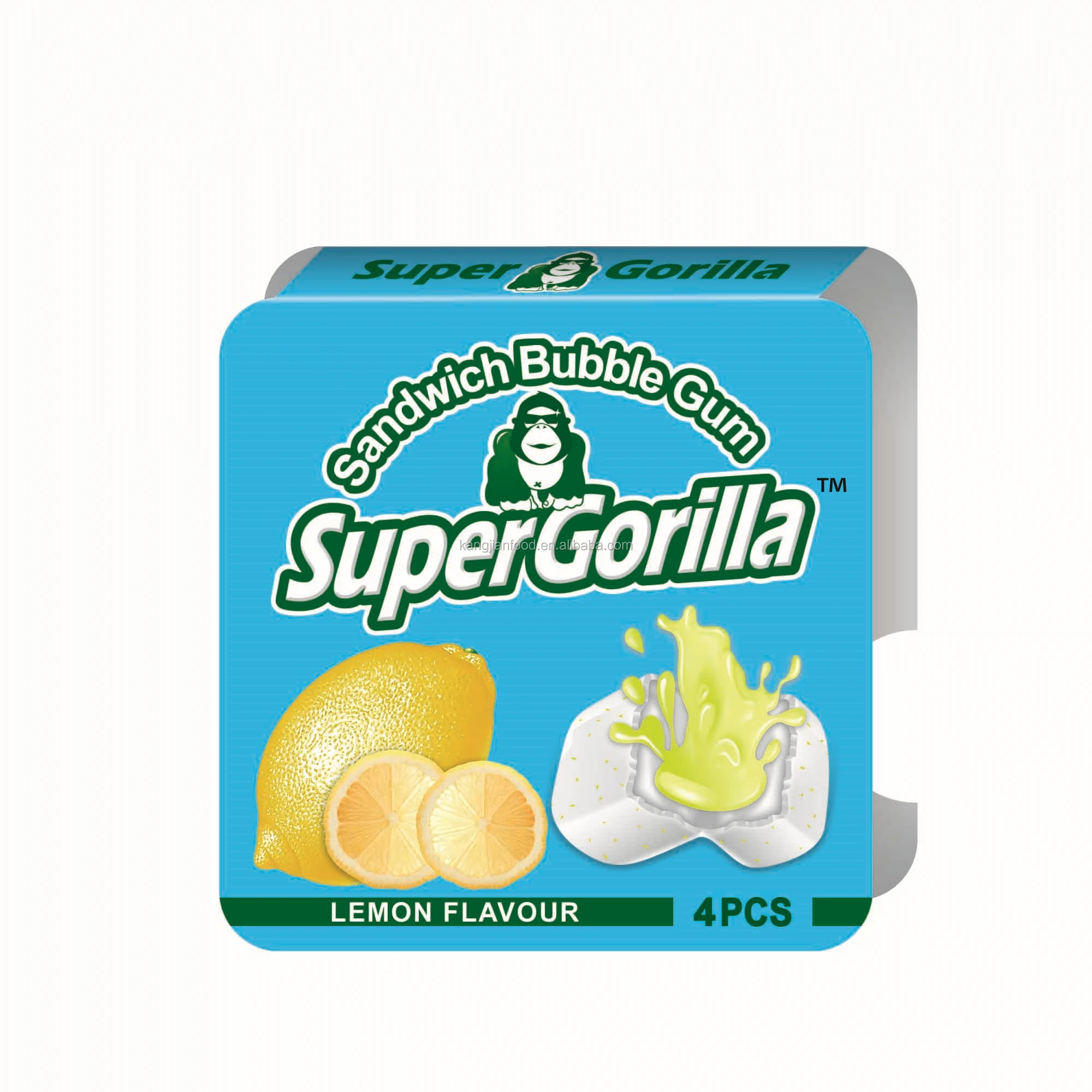 SUPERGORILLA JAM FILLING BUBBLE GUM CENTER FILLED BUBBLE GUM, View ...