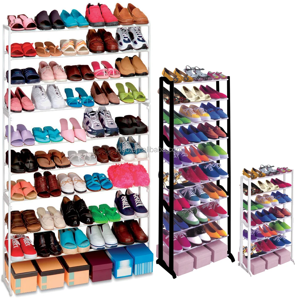 2019 Big Size Living Room Shoe Rack Fashion Style Iron Tube 30/50/100 ...