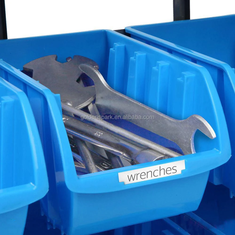41PC Bin Storage Garage Tools Small Parts Plastic Bins Organizer Rack ...