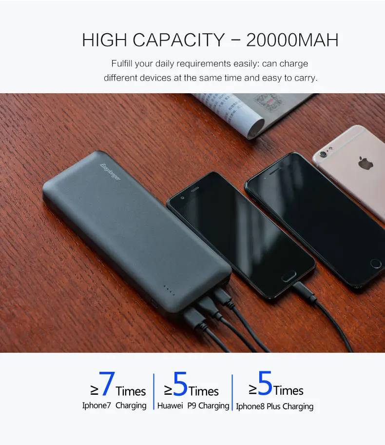 Micro PD2.0 YN035P Type-C Power Bank - Portable Quick Charger with 45W ...