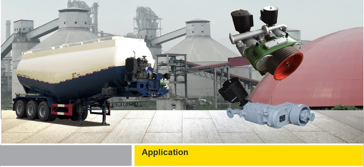 Bulk Cement Tank Semi Trailer PTO Air Compressor - 9m3/min