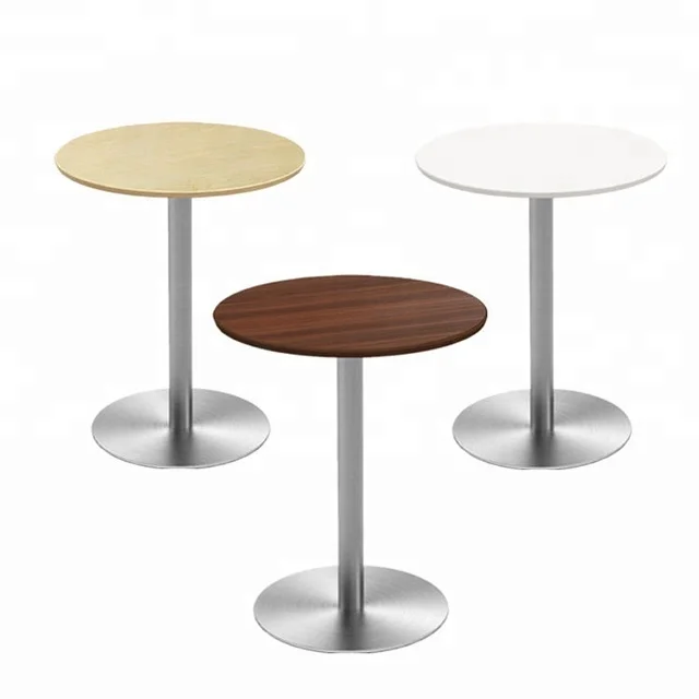 MDF Small Table Round Set White Restaurant Dining Coffee Table Indoor