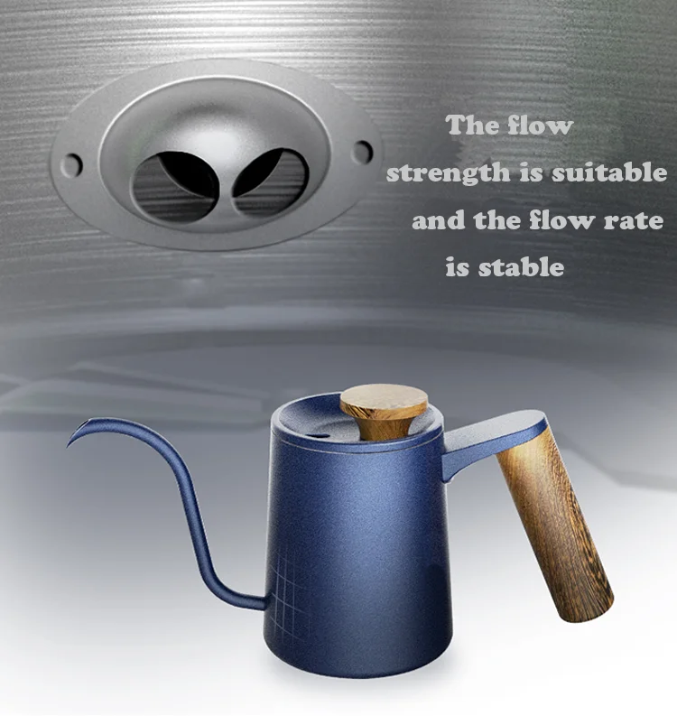 Long Narrow Spout Coffee Pot Gooseneck Kettle Stainless Steel Hand Drip ...