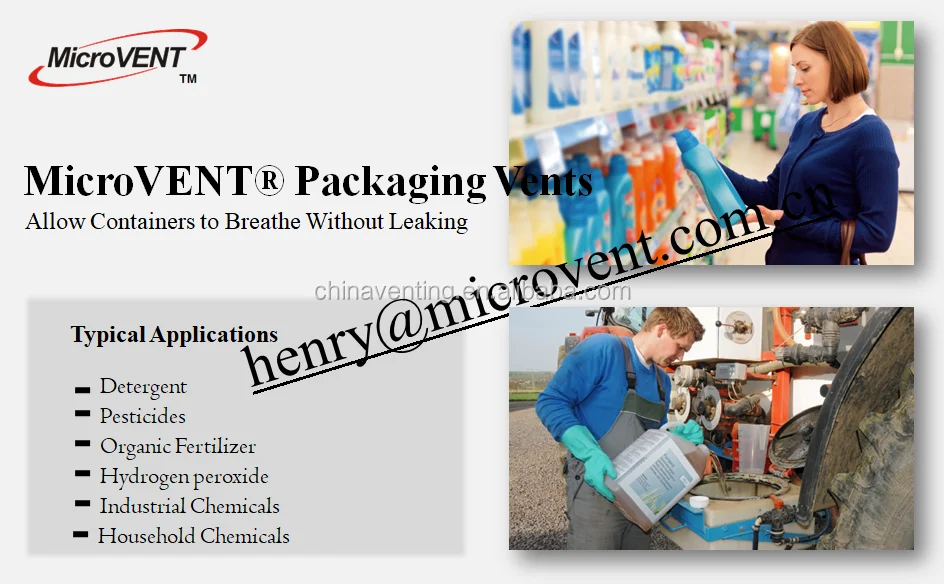 Packaging Vents Oleophobic Air Permeable Plastic Pressure Relief Vent ...