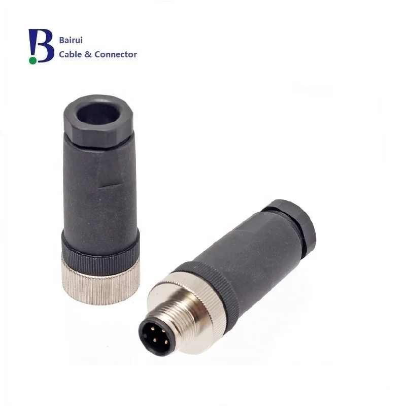 Circular Sensor M12 4pin Female Straight Plastic Connector Pg7/pg9 ...