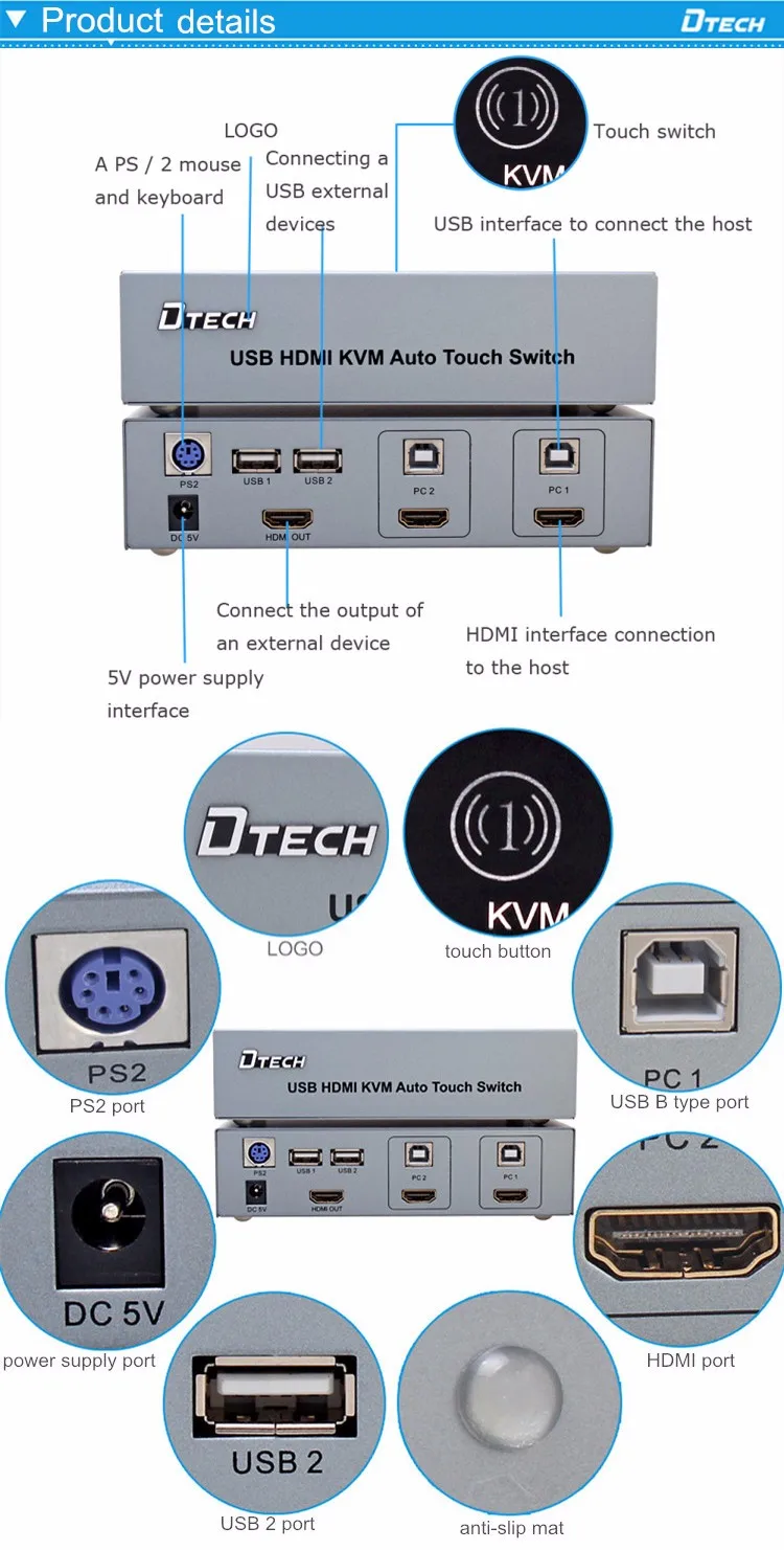 China Hot Selling Keyboard And Mouse Switch Box(2to1) Usb/hdmi Kvm Switch - Buy Keyboard And ...