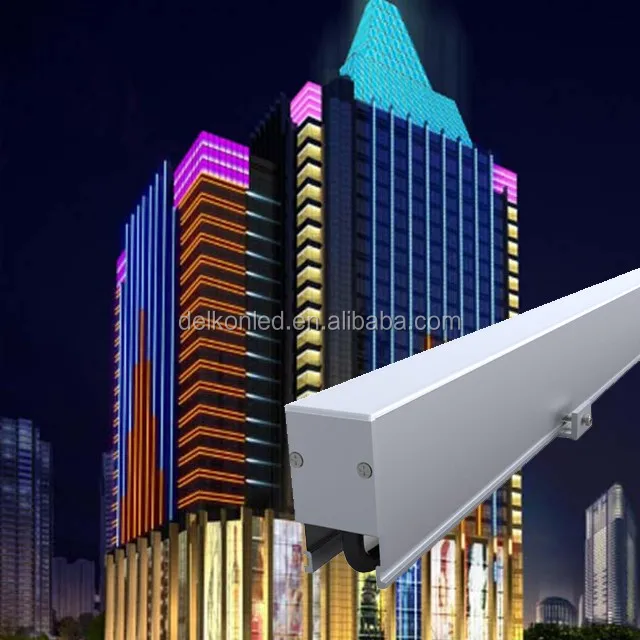 Ip65 Building Facade Linear Light 24v Dmx Rgb Color Changing ...