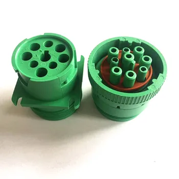 Automotive 9 Pin Amp Waterproof Round Green Connector For Cars - Buy ...
