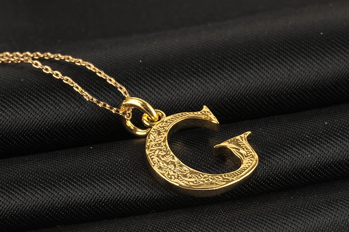 China Letter G Shape Pendant 100% 18k Pure Yellow Gold Pendant - Buy ...