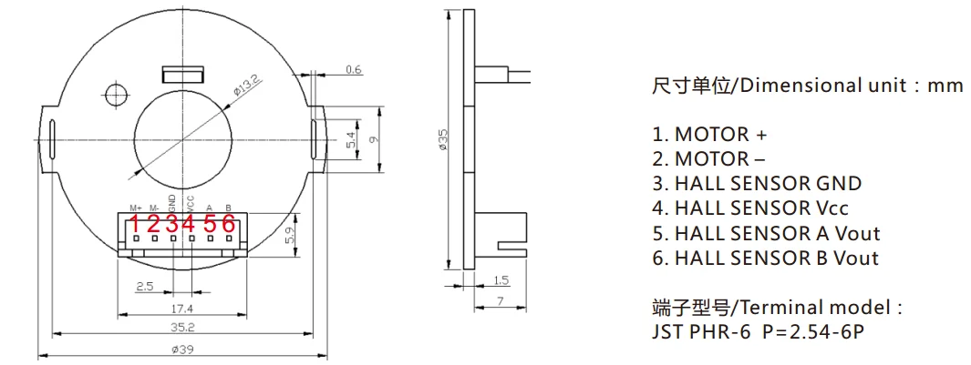 Me-42 24v 775 Dc Motor Hall Sensor Encoder - Buy Hall Sensor Encoder ...
