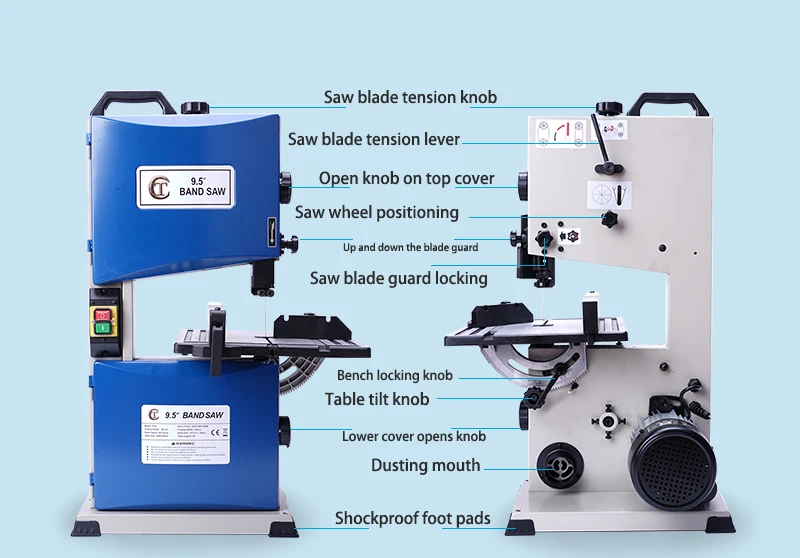 Blue Wood Cutting Band Saw Machine For Woodworking - Buy Band Saw ...