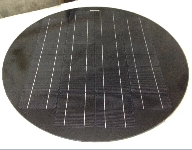 Round Solar Panel 30w 40w 50w 60w 70w 80w For Solar Street Full Black ...