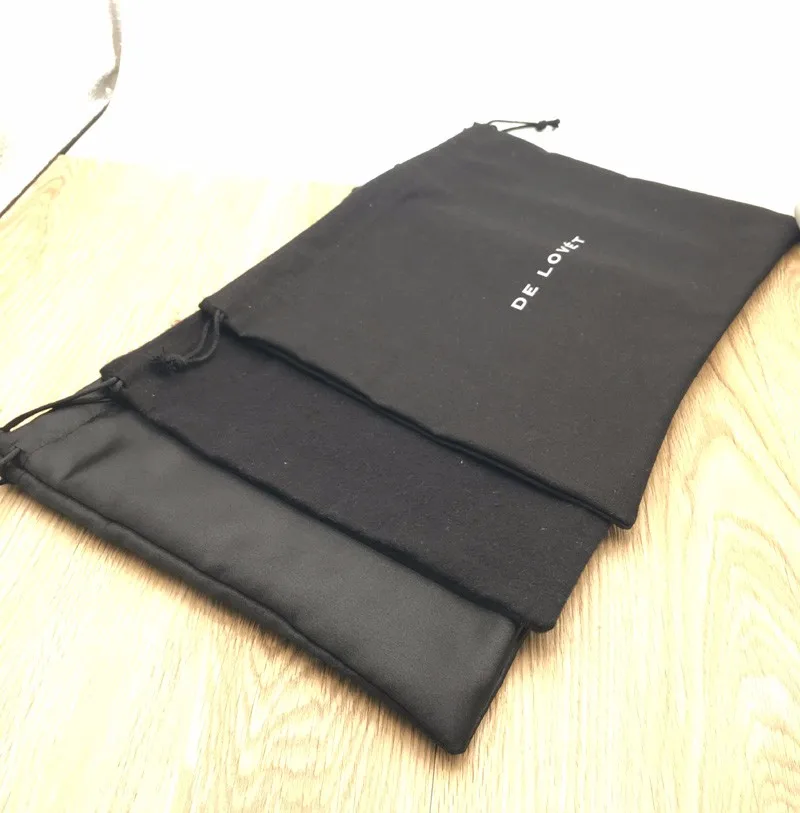 Customized Black Satin Cotton Flannel Dust Bag - Buy Black Dust Bag ...