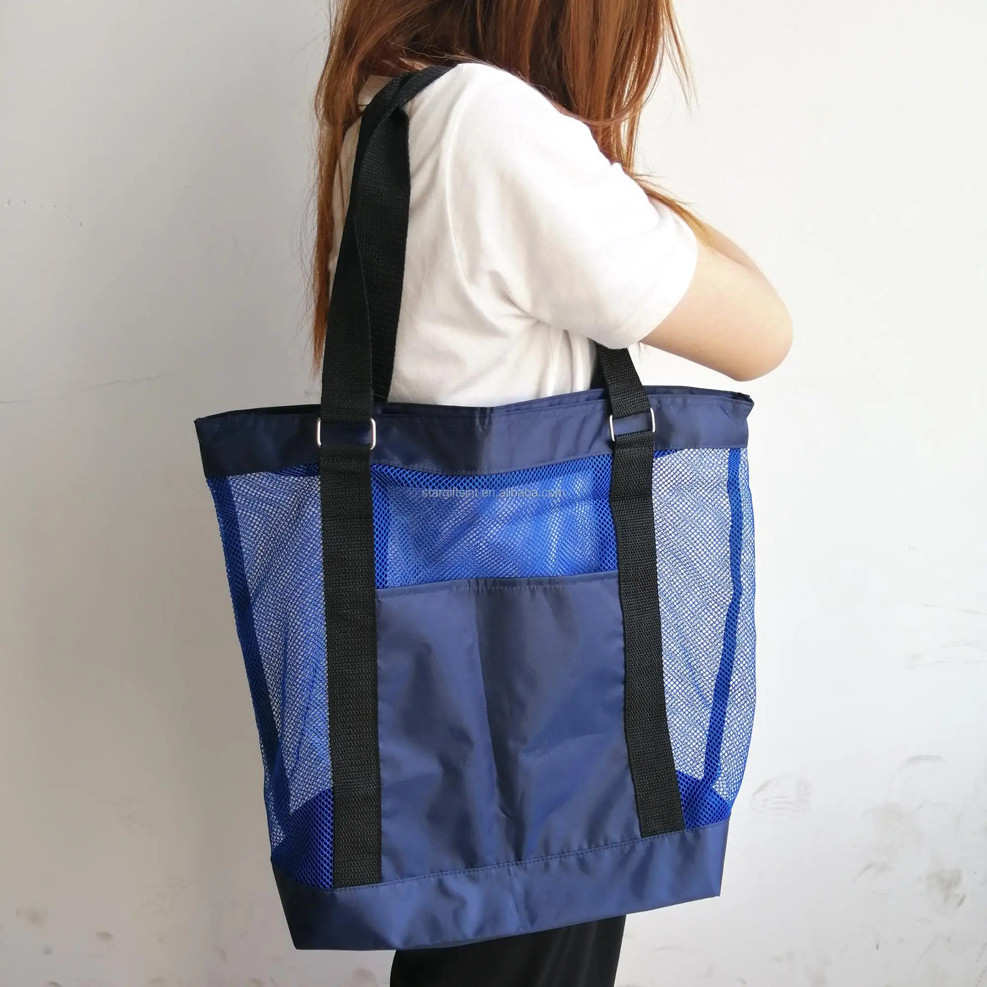 Outdoor Fashion Design Sandy Beach Organizer Beach Mesh Tote Bag - Buy ...