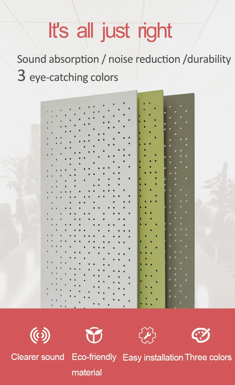 Fc Material 5mm Digital Code Perforated Acoustic Panels - Buy ...