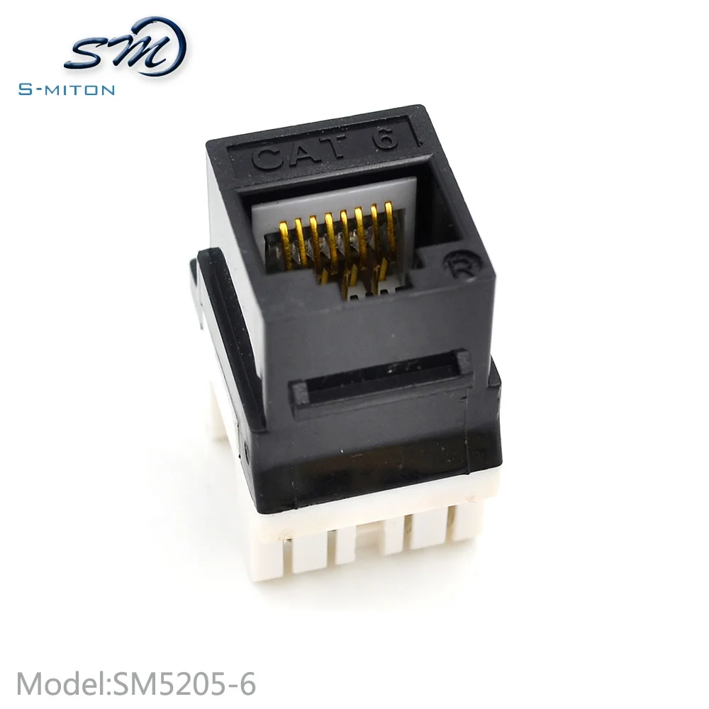RJ45 Keystone Jack module Connector 568A/568B Keystone Punch Down Cat 6 ...