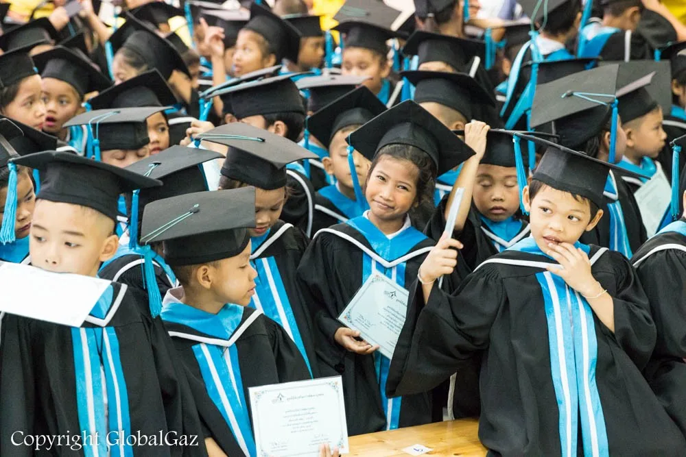 Wholesale Matte Black Yellow Kindergarten Graduation Gown