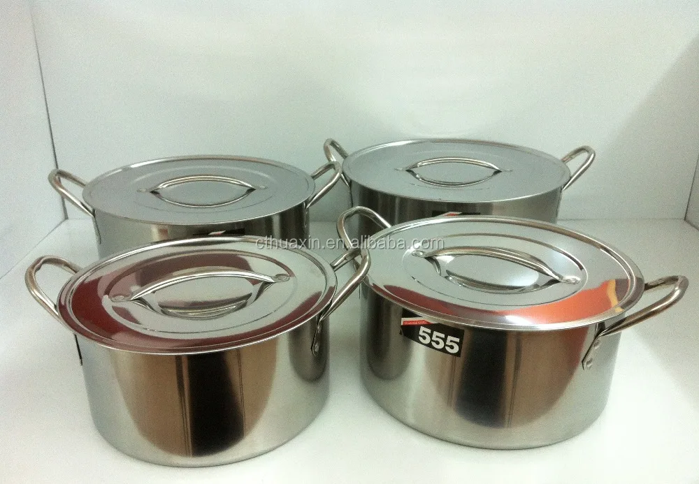Chaozhou Chaoan Caitang 4pcs Stainless Steel Shallow Stock Pot