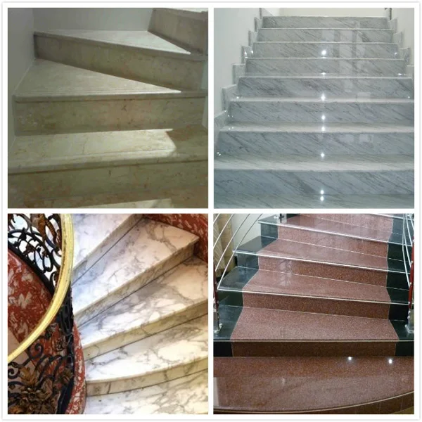 Newstar High Polish White Marble Staircase - Durable & Stylish
