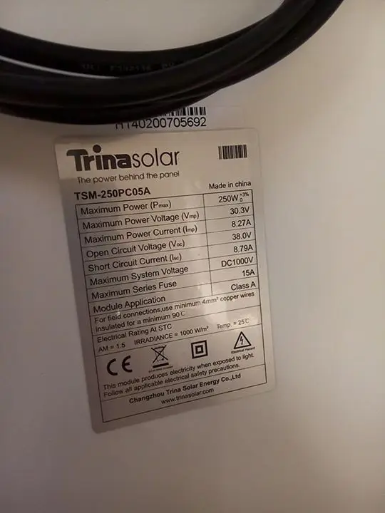 Tire 1 Brand Company Trina Solar 250w Poly Solar Panel With Original ...