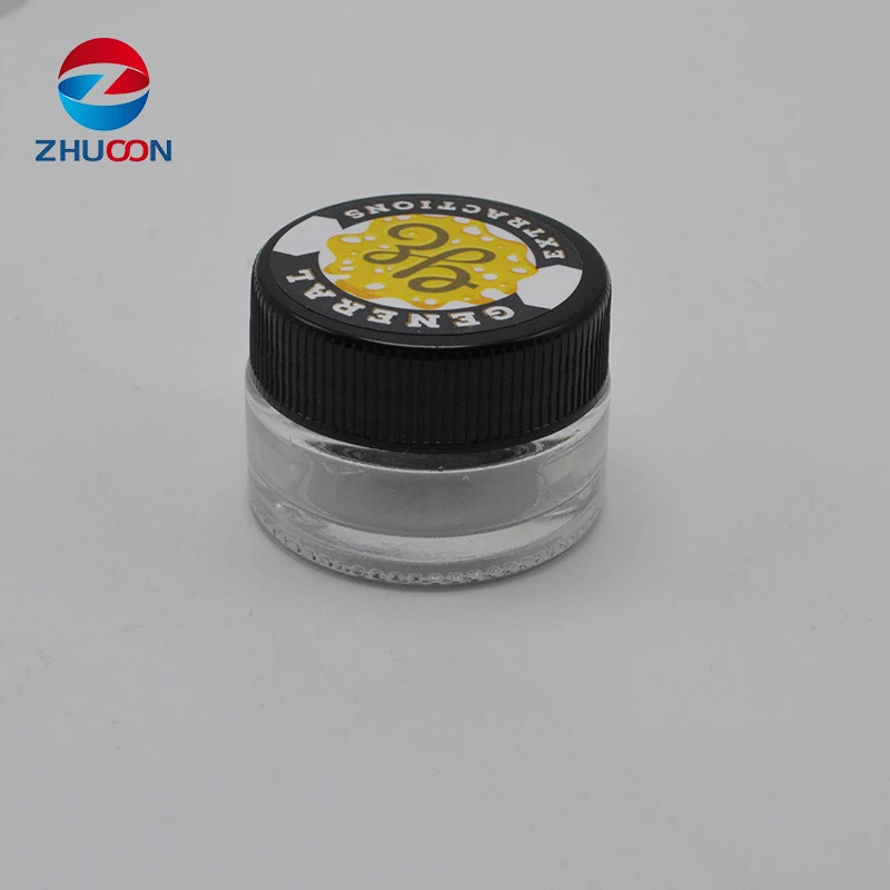 6ml Wax Oil Concentrate Container Glass Dab Jar For 1 Gram With Clear ...