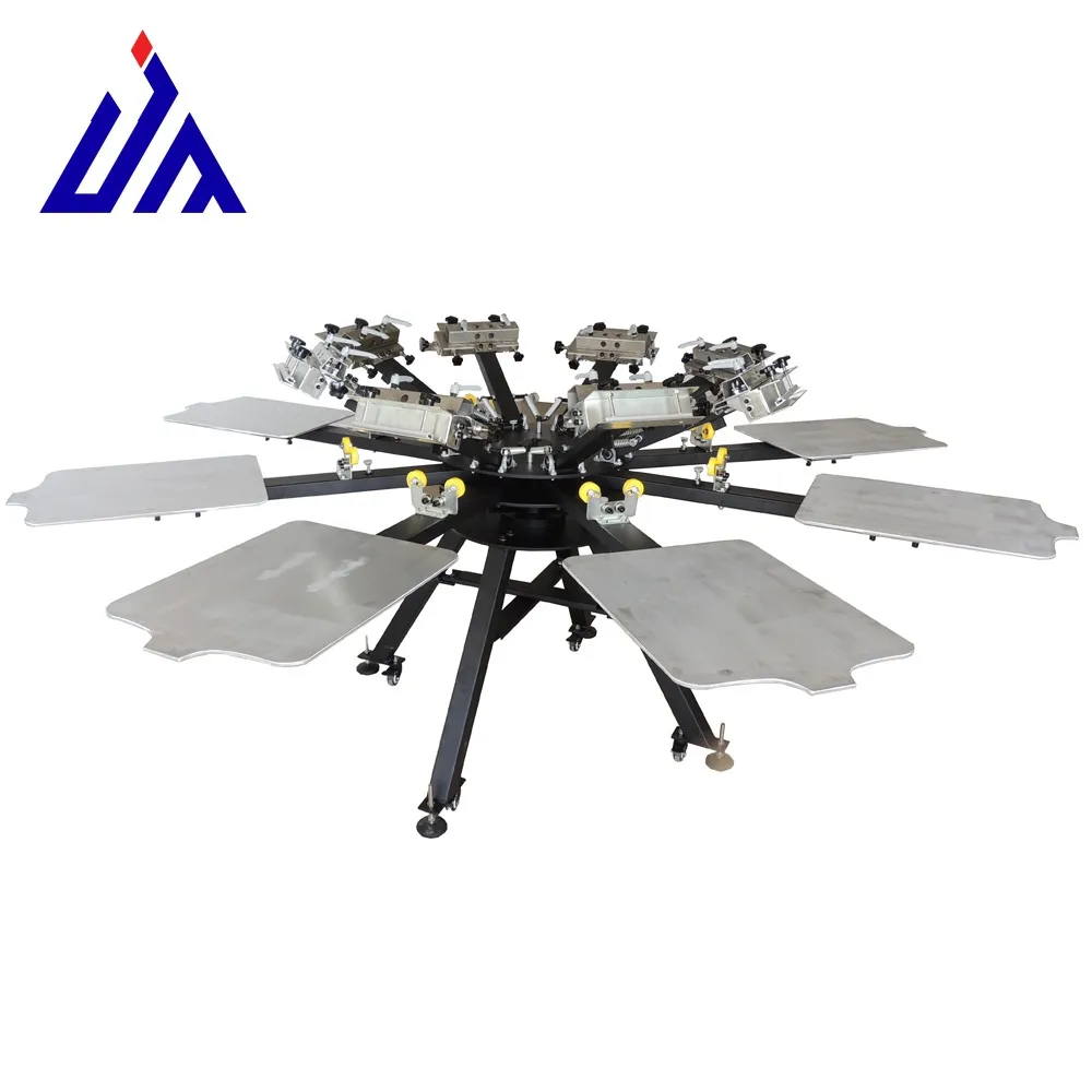 수동 Diy 풀 세트 8 색 8 스테이션 티셔츠 실크 스크린 인쇄 기계 키트 Buy 8 8 스크린 프린터 키트세리 그래픽 Tshirt 스크린 프린터손 더블 로터리 4