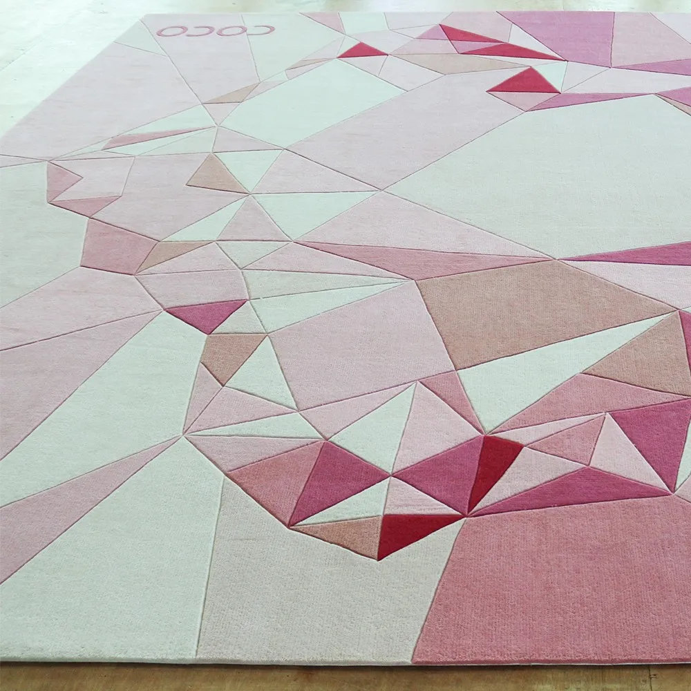 Girls Bedroom Pink Diamond Hand Tufted Rug Carpets - Buy Beautiful Soft ...