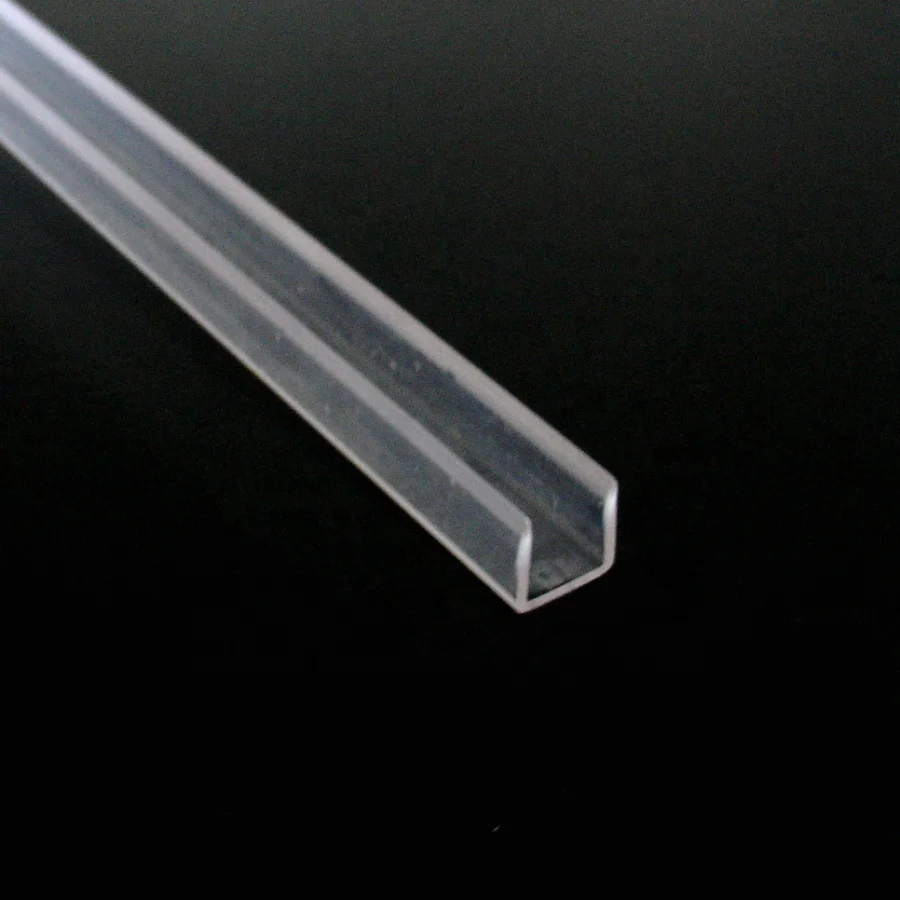 10 X 10 Mm Small Size Clear Pvc U Channel Plastic Profile For Furniture ...