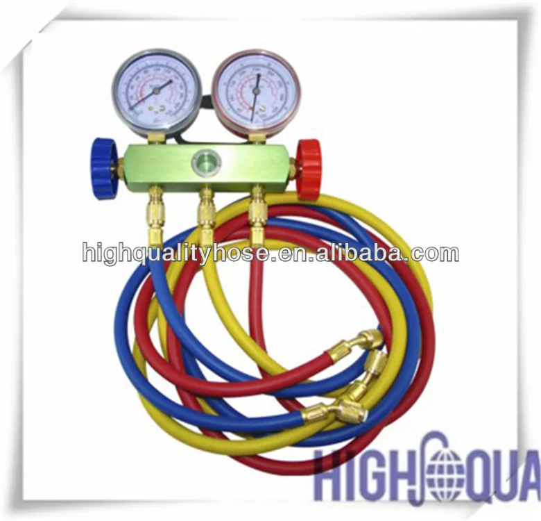 Customized Three Colors Flexible Rubber Refrigerant Freon Charging Hose ...