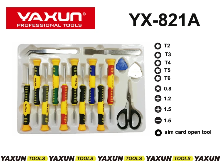 Yaxun Yx821a Mobile Repair Screwdriver Set 15 In 1 Repairing Tools Set ...