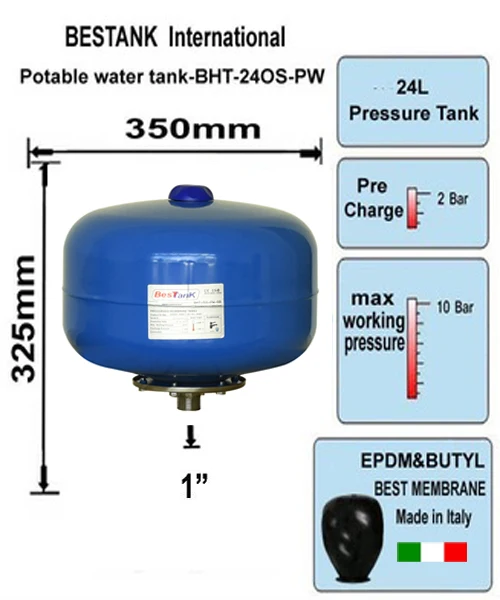 BESTANK Pressure Tank 24L - Energy Saving Storage Solution