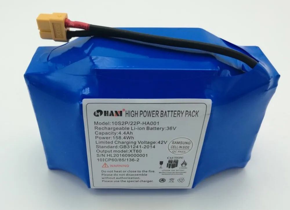 Batteries 36v 4.4ah 10s2p 18650 Battery Pack 36v For Self Balance Smart ...