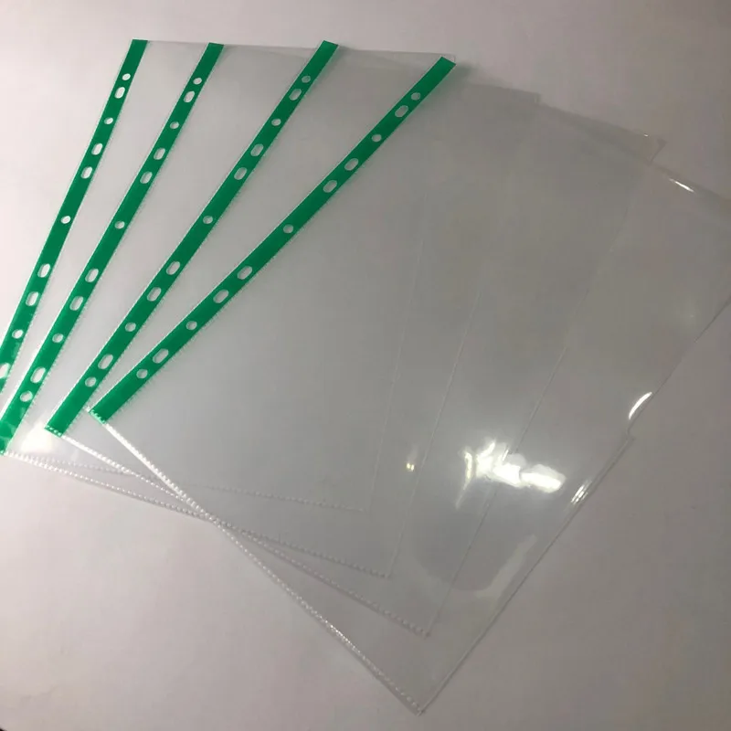 Colored Strip Sheet Protector Punch Pockets File Protector (manufactory ...