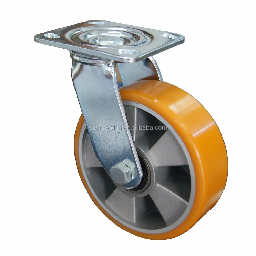 Ss Heavy Duty Polyurethane Caster Wheels Pu Caster With Aluminum Wheel ...