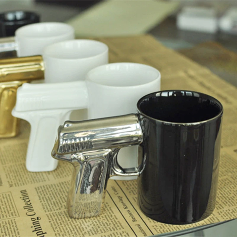 Uchome Cool Gun Design Ceramic Coffee Mug With Handle / Funny Ceramic ...