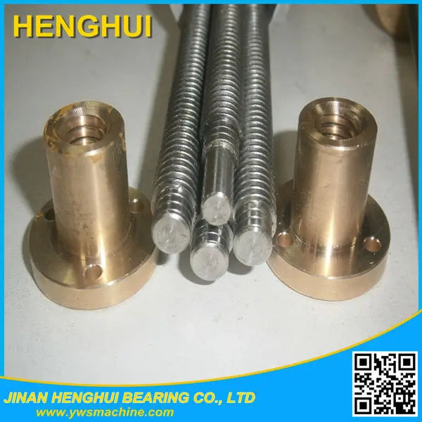Tr28x5 Lead Screw Bearing Trapezoidal Thread And Brass Nut - Buy Tr28x5 ...