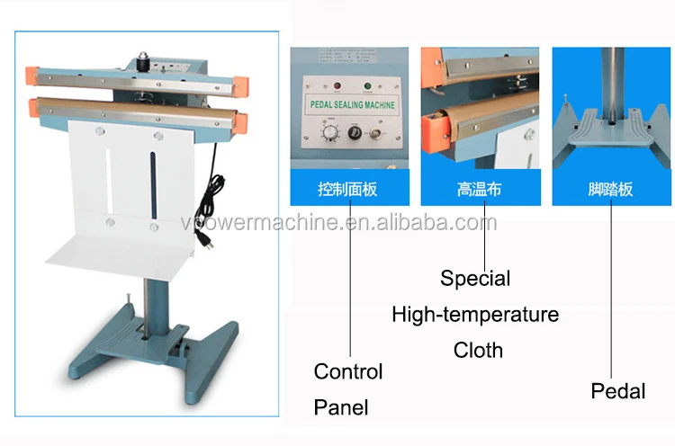 Guangzhou Factory Pedal Sealing Machine Aluminum Frame Impulse Heat ...