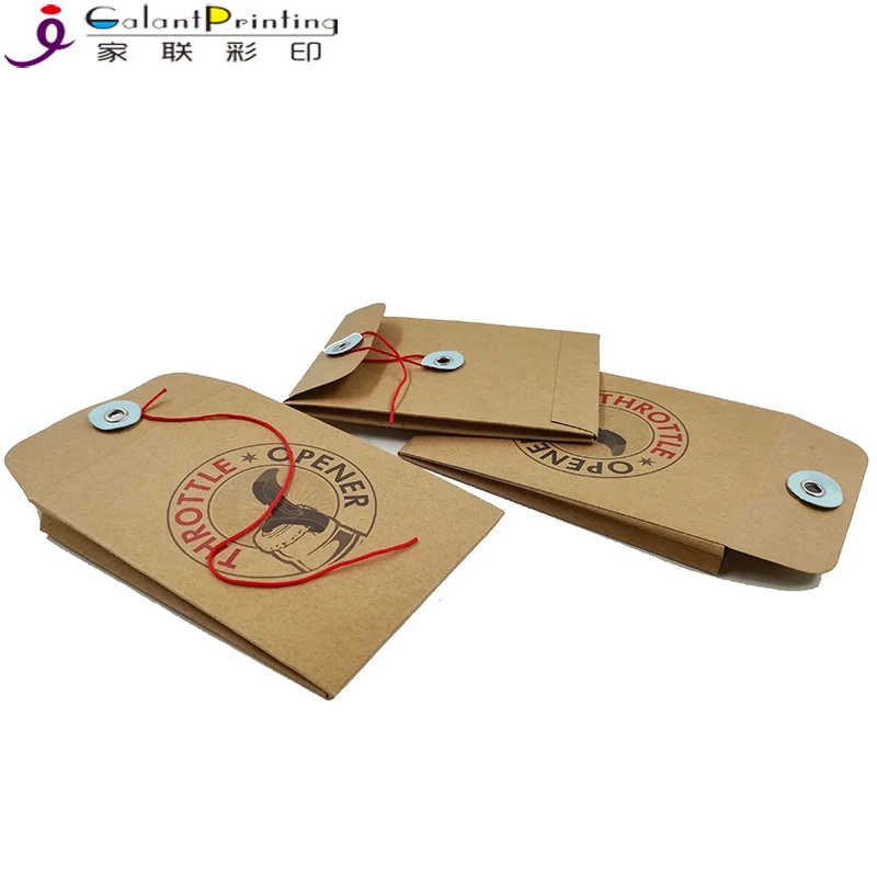 Wholesale Custom Size Brown Paper Bag Envelopes with String Tie
