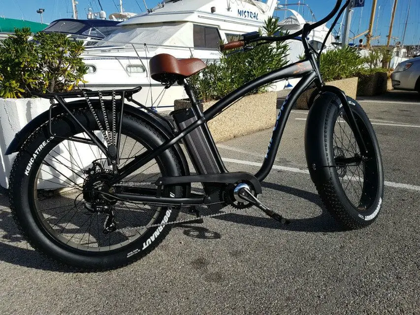Stretched Beach Cruiser - Electric Snow Bike with 7 Speeds