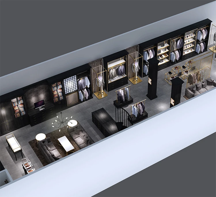 Factory Directly Garments Menswear Shop Interior Design Furniture - Buy ...