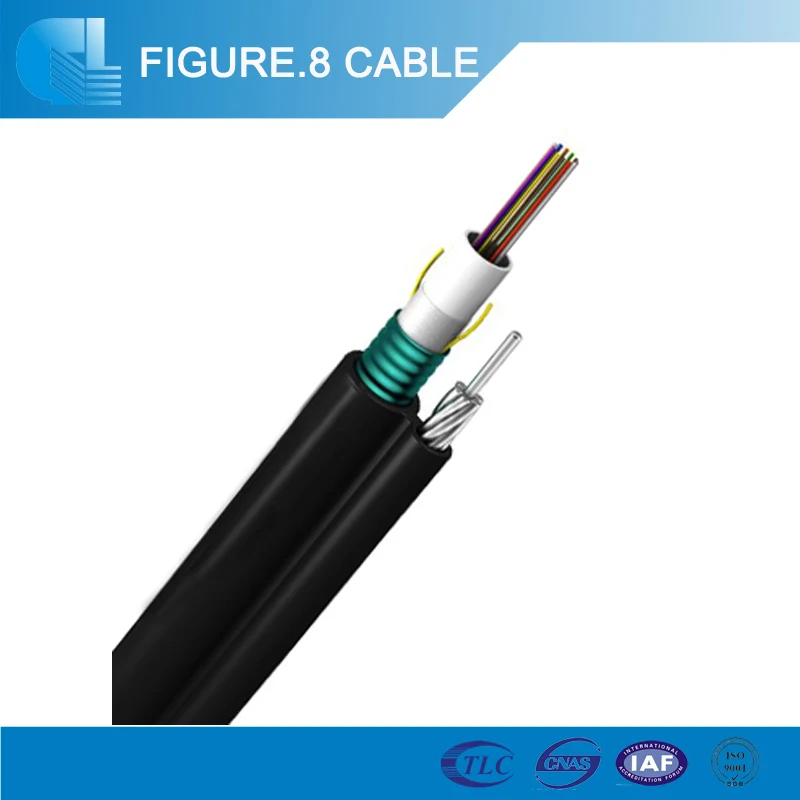 Armored 4/12core With 7 Messenger Wire Figure 8 Fiber Optic Cable - Buy ...