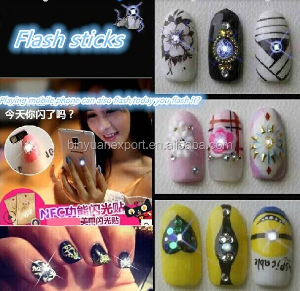 Hot Design Nail Sticker Nfc Led Nails - Buy Nfc Led Nails,Shining Nfc ...