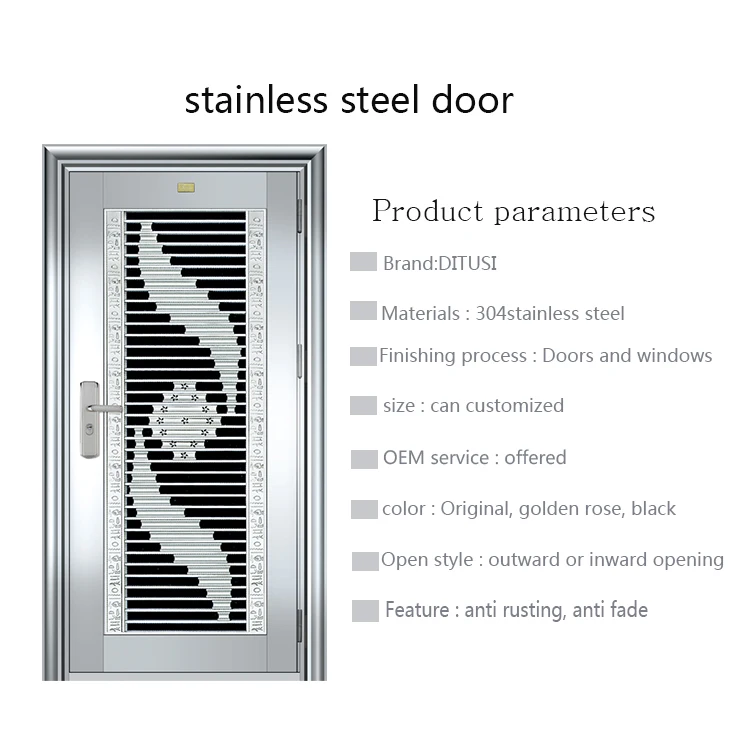 Factory Direct Finished Traditional Single Safety Door Design Main ...
