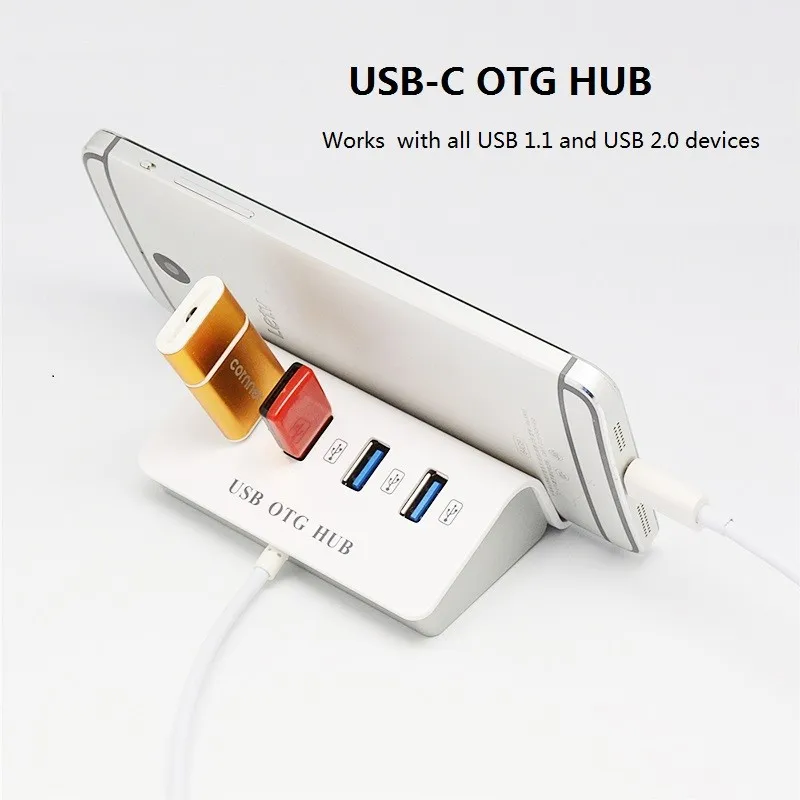 Type-c Otg Hub 4 Ports For Smart Phone Computer - Buy Type-c Otg Hub ...