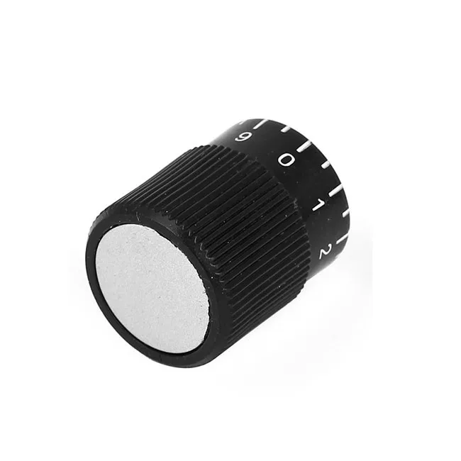16mm Depth 6mm Dia Hole Numeric Scale Knurled Control Knob - Buy Scale ...