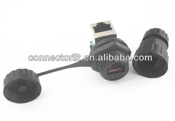 Ip67 Right Angled Waterproof Rj45 Connector Male And Female With Dust ...