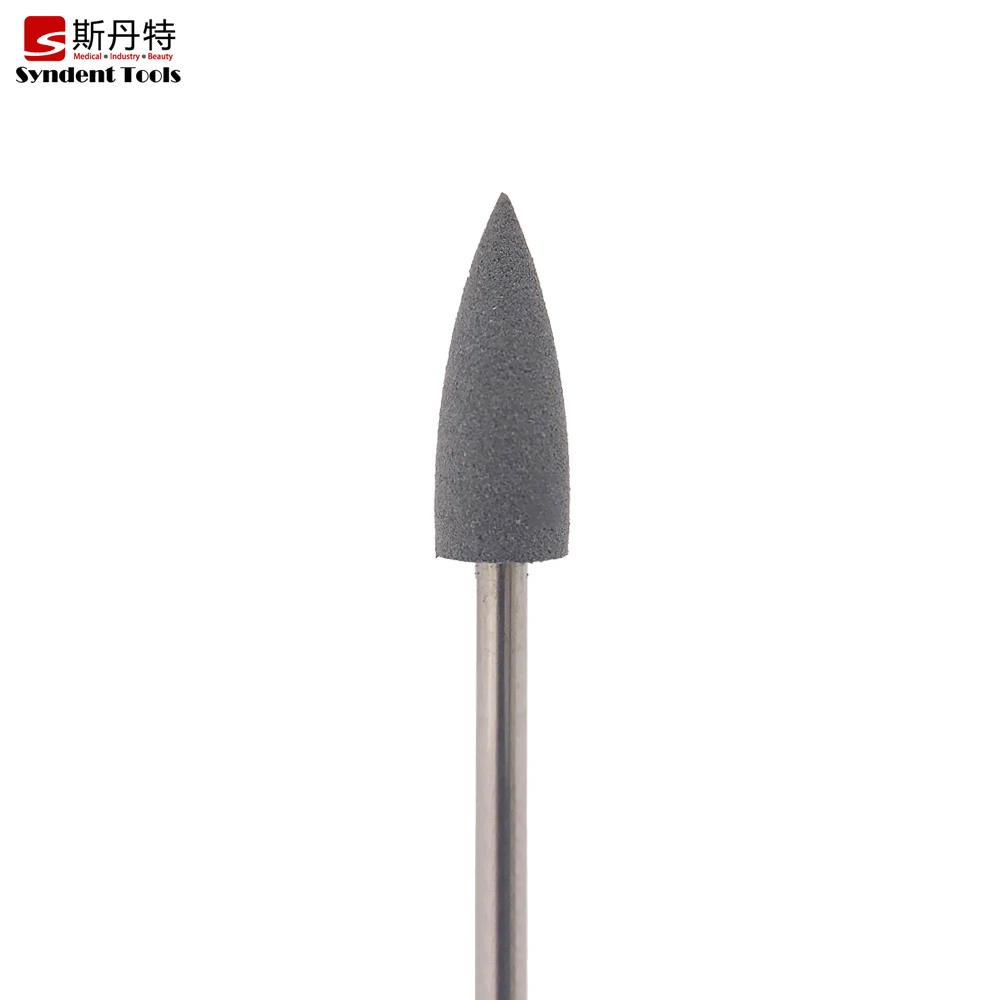 6mm Pointed Tree Head Dental Lab Rotary Tool Polishing Black Silicone ...