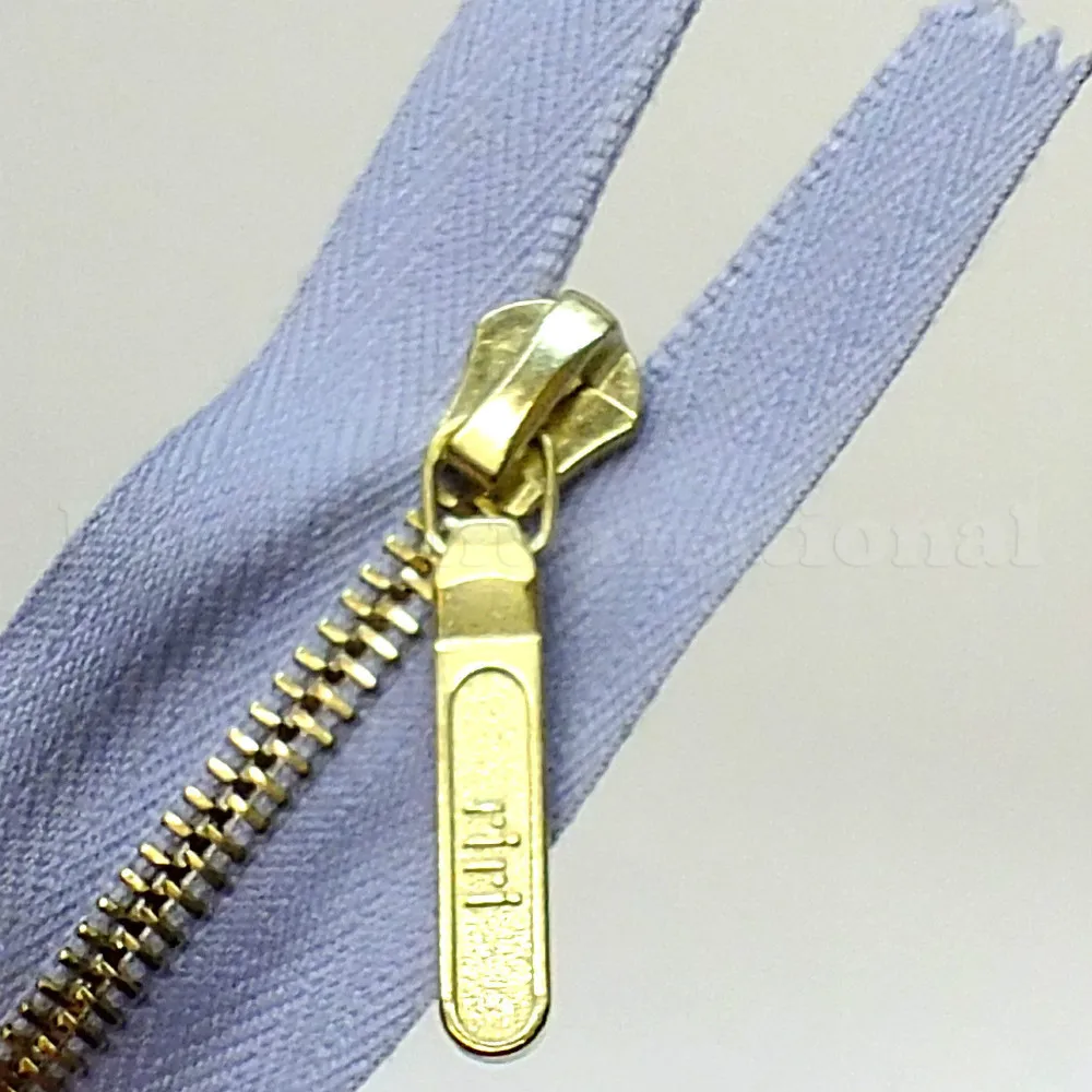 34.5" Light Blue 4# 2 Way Separating End Brass Riri Zipper Metal - Buy ...
