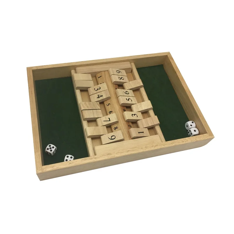 2 Player Shut The Box Wooden Traditional Board Game - Buy Shut The Box ...