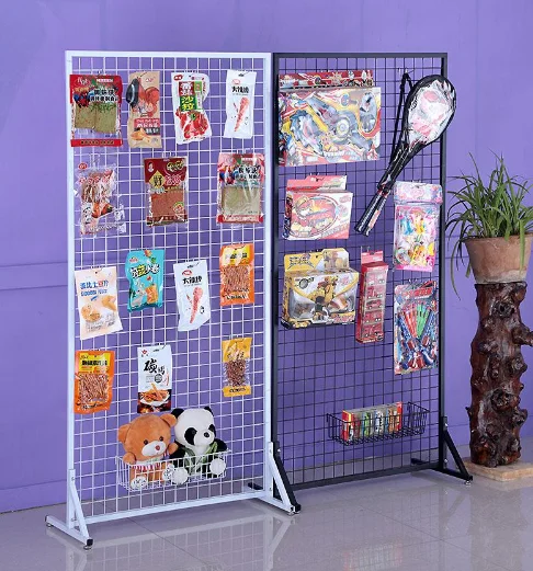 Used Free Standing Wire Grid Mesh Hook Metal Wire Display Rack - Buy ...